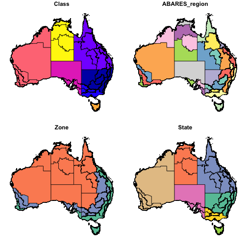 Working with spatial data available through read.abares • read.abares